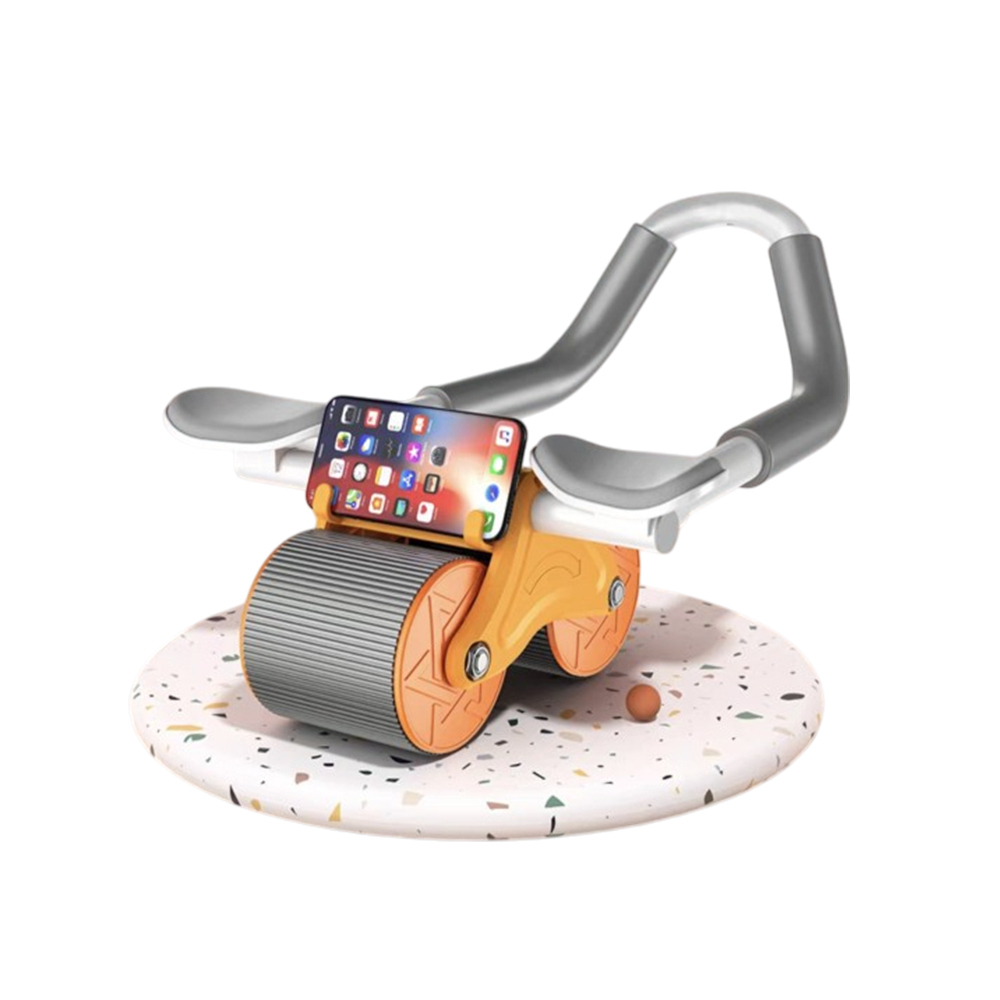 Τροχός Γυμναστικής Εκγύμναση Κοιλιακών 2 Στηρίγματα Αγκώνες Βάση Κινητού Χρονοδιακόπτη Πορτοκαλί ...