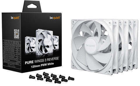 Be Quiet Pure Wings 3 Case Fan 120mm με Λευκό Φωτισμό και Σύνδεση 4-Pin ...