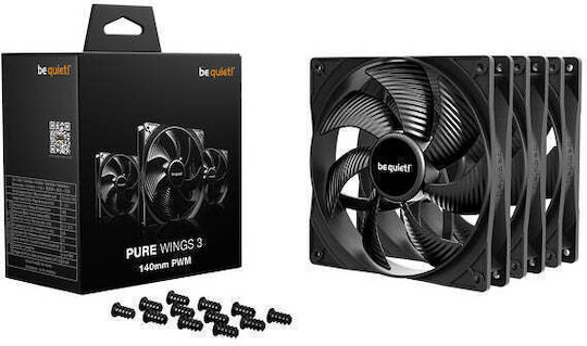 Be Quiet Pure Wings 3 Case Fan 140mm με Σύνδεση 4-Pin PWM 3τμχ ...