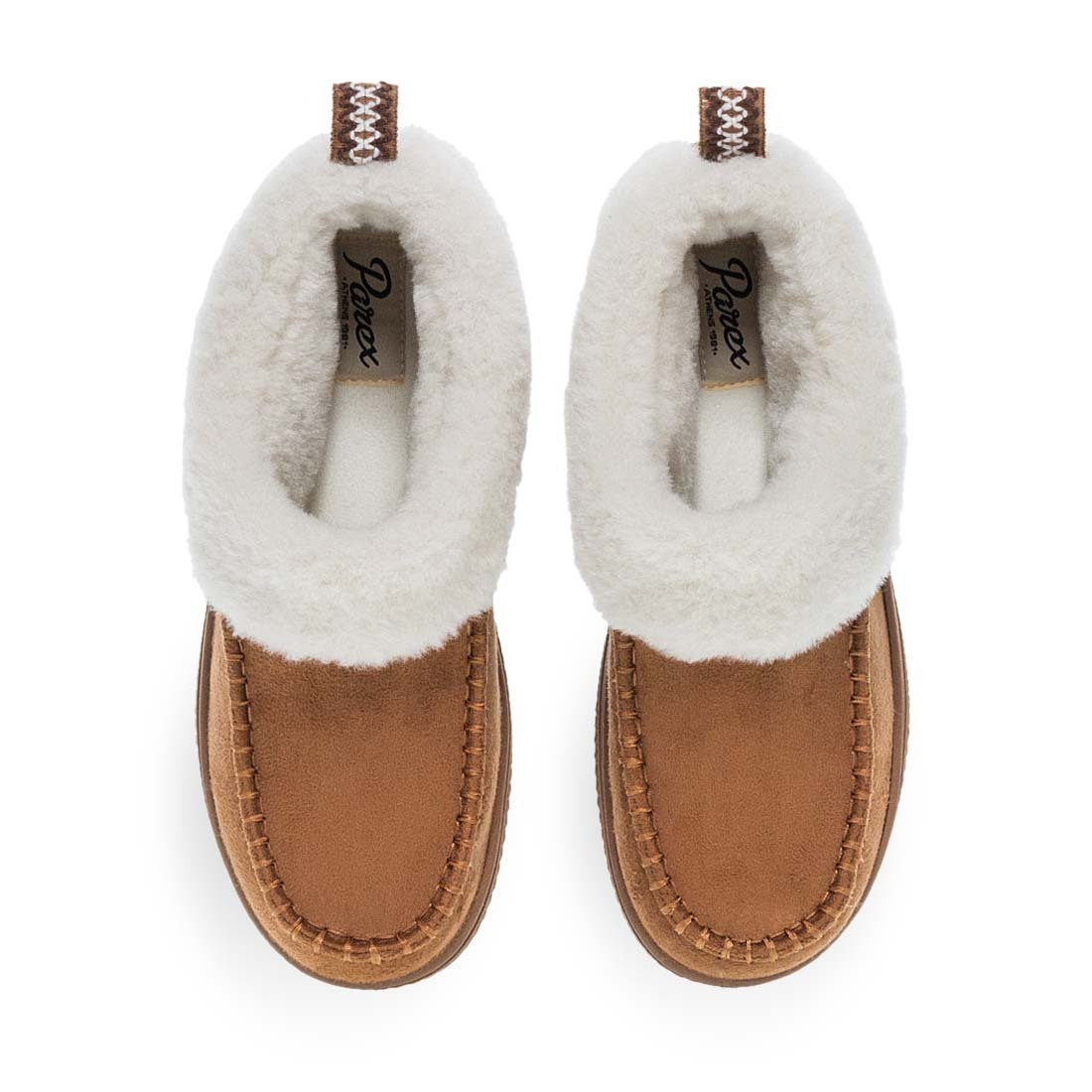 Parex Χειμερινές Γυναικείες Παντόφλες με Γούνα Καφέ 10132119.KM ...