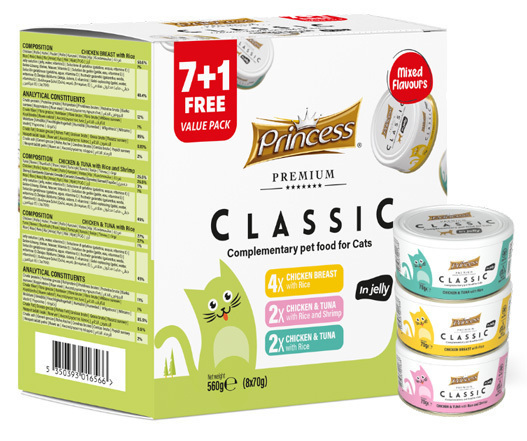 Princess Premium Classic Υγρή Τροφή για Ενήλικες Γάτες σε Κονσέρβα με ...