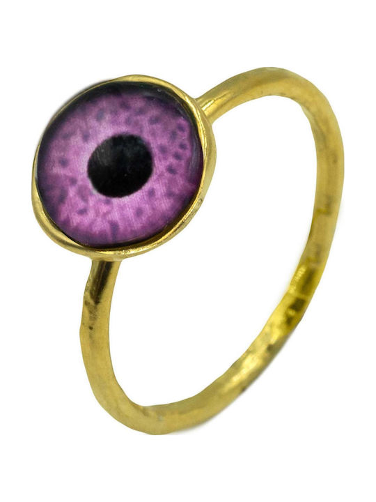 Poco Loco Γυναικείο Δαχτυλίδι με Πέτρες από Ασήμι Επιχρυσωμένο ITR32 ...