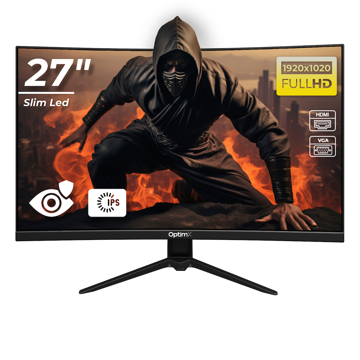 OptimX MT27Y IPS Curved Gaming Monitor 27" FHD 1920x1080 με Χρόνο Απόκρισης 4ms GTG | Skroutz.gr