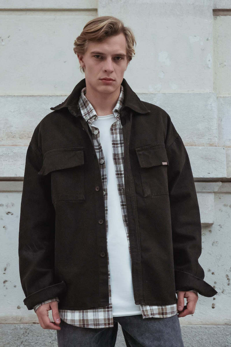 Zark Μακρυμάνικo Πουκάμισο σε Φαρδιά Γραμμή Καφέ M25TRC2518 | Skroutz ...