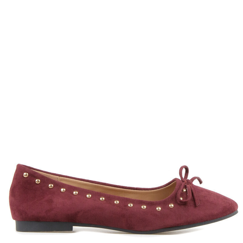 Silia D Suede Γυναικείες Μπαλαρίνες σε Μπορντό Χρώμα bal-7195-(sbrd ...