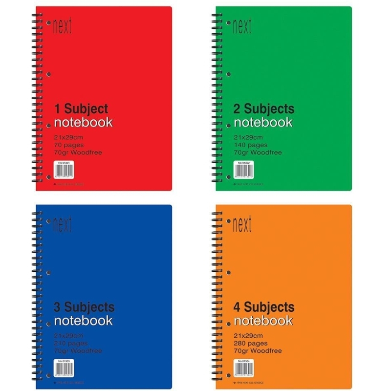 Next Spiral Heft Geregelt B5 280 Blätter 4 Themen 1Stück (Μiverse ...