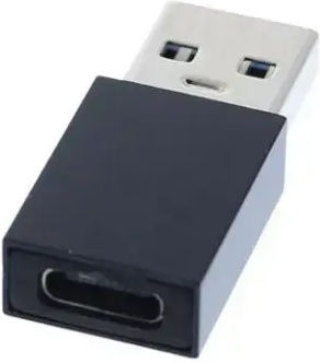Usb-a 3.0 Male To Usb-c Female Adapter Black Well Adapt-usb3.0/usbc-wl ...