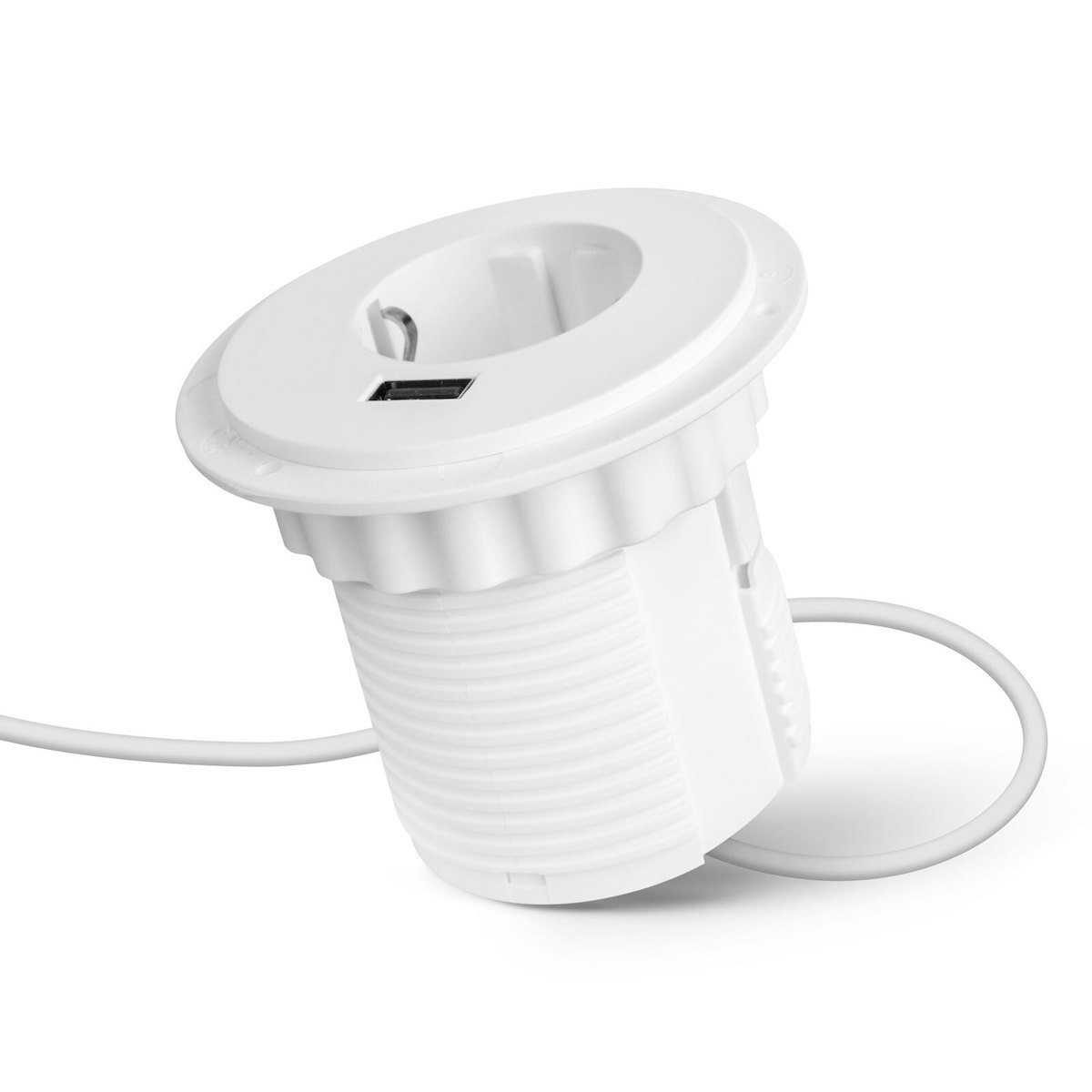 Pop-up Socket Built-in Socket + Usb White | Skroutz.gr