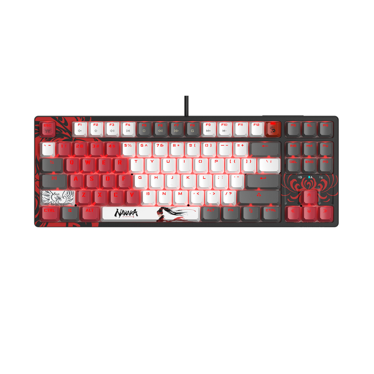 A4Tech Naraka S87 Gaming Mechanical Keyboard Tenkeyless with BLMS Red ...