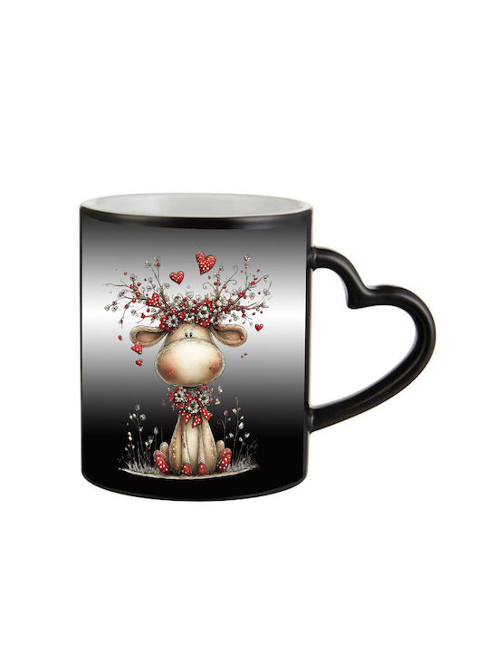 Μαγική Μαύρη Κούπα Αγίου Βαλεντίνου Cute Animal | Skroutz.gr