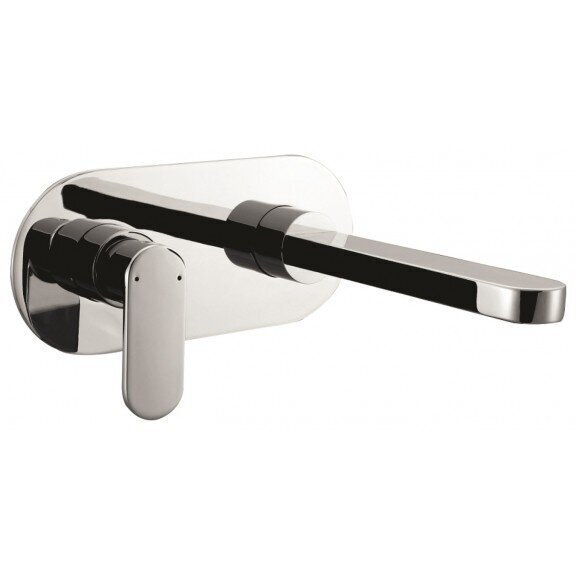 Inter Ceramic 5549265 Σετ Μίκτης & Στόμιο Εντοιχισμού για Νιπτήρα Ασημί ...